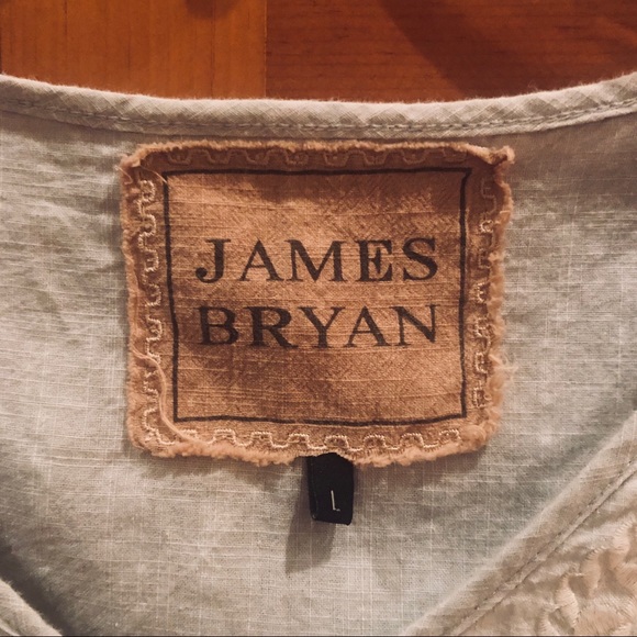James Bryan | Tops | James Bryan Gray Embroidered Tunic | Poshmark